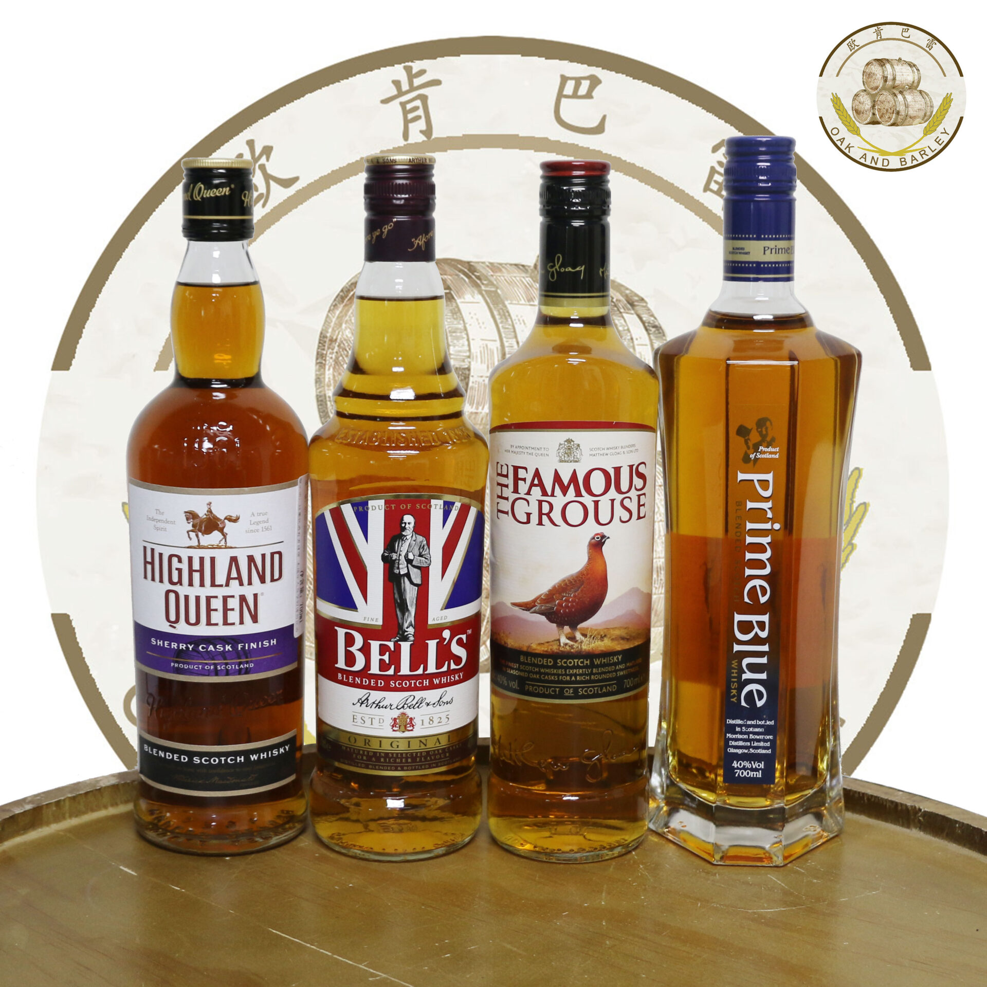 调和威士忌组合套装-4瓶装-买威士忌上欧肯巴雷